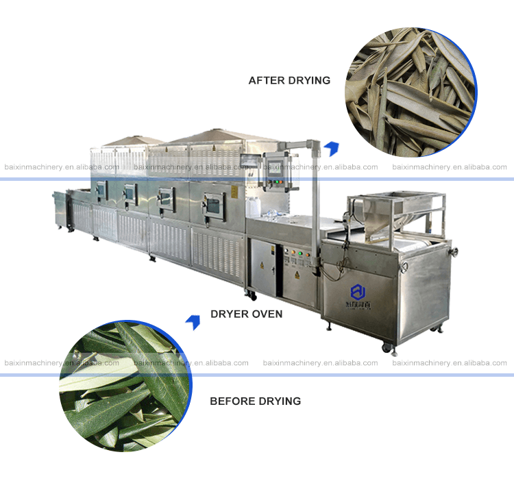 tunnel microwave,continuous tunnel microwave oven,Leaf drying machine